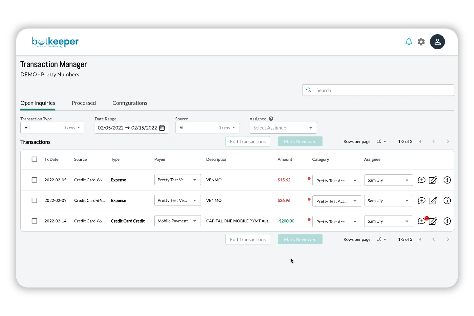 Botkeeper | Transaction Manager