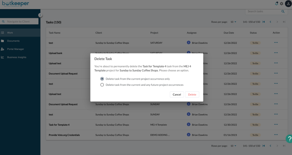 [LIVE] Adding and Removing Tasks from Projects
